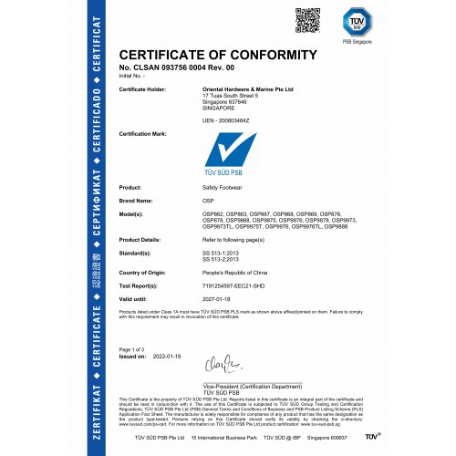 OSP 862 SAFETY SHOE